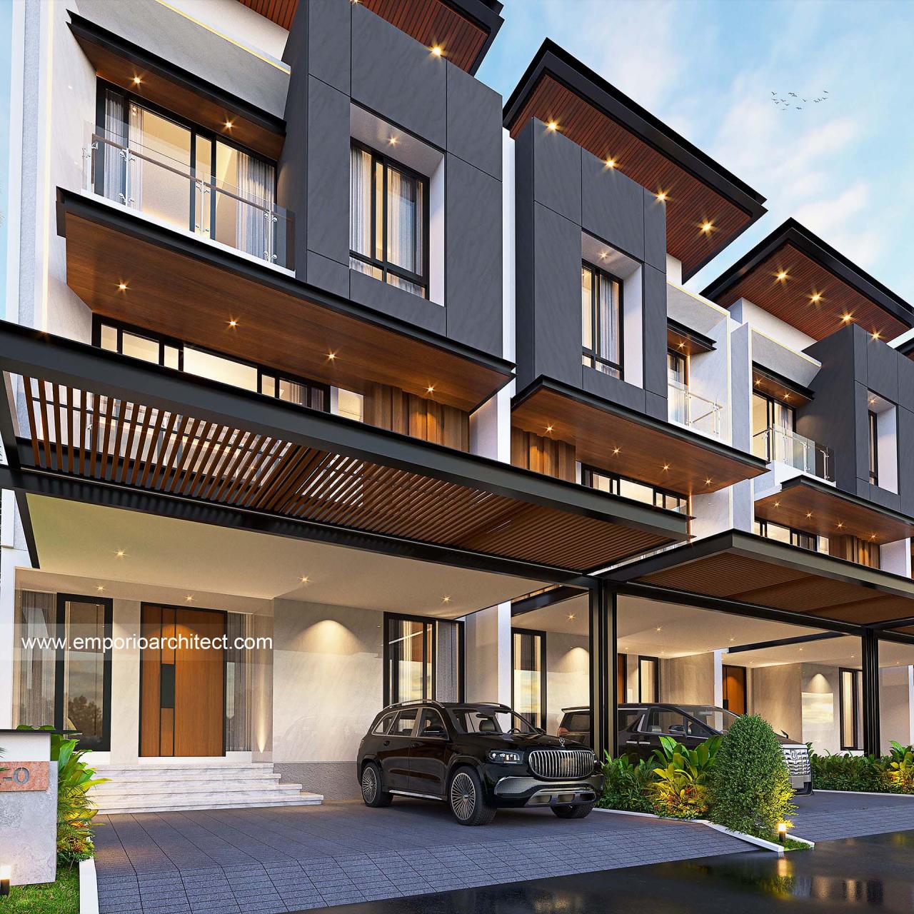 Mr. HRN 1409 (Type 8x20) Modern Townhouse 3 Floors Design - Bintaro ...