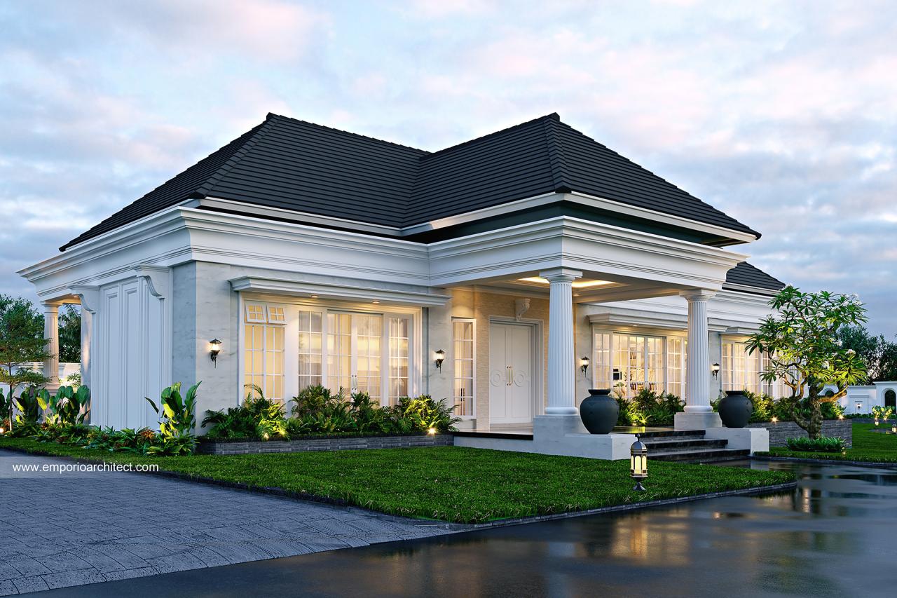 Mr. WYU 1473 Classic Villa 1 Floor Design - Lampung