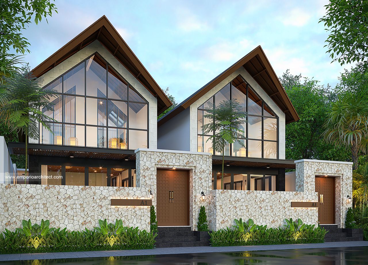 Desain Serenity Vista Villa Kav. 5 Modern 2 Lantai Bapak ATN 2014 di Bali