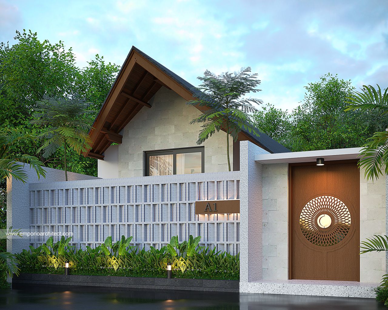 Desain Tampak Belakang Dengan Pagar Villa Kav. 6 Modern 2 Lantai Bapak ...