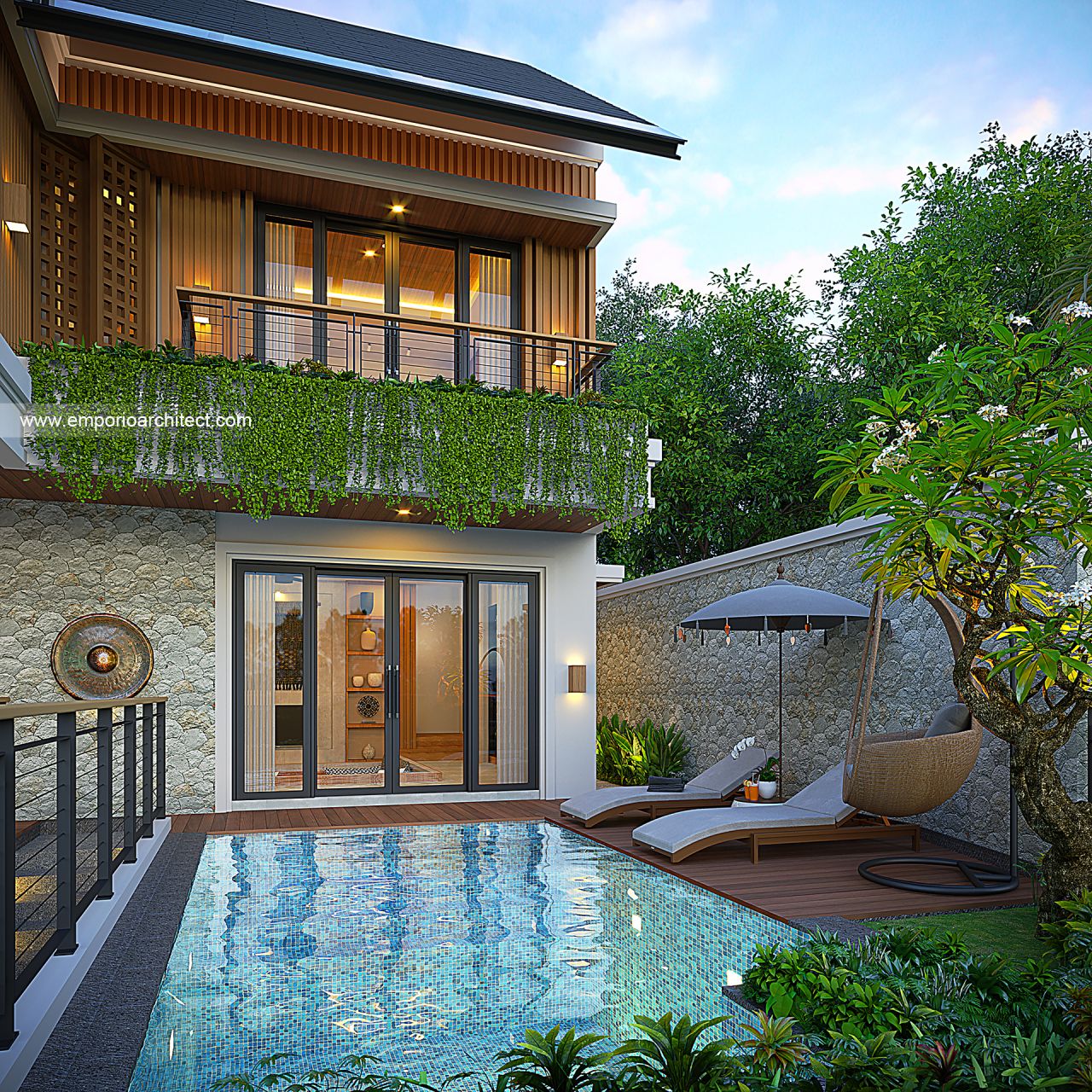 Mr. GRR 1723 Modern Villa 3 Floors Design - Ungasan, Badung, Bali 36918 - Balcony Design