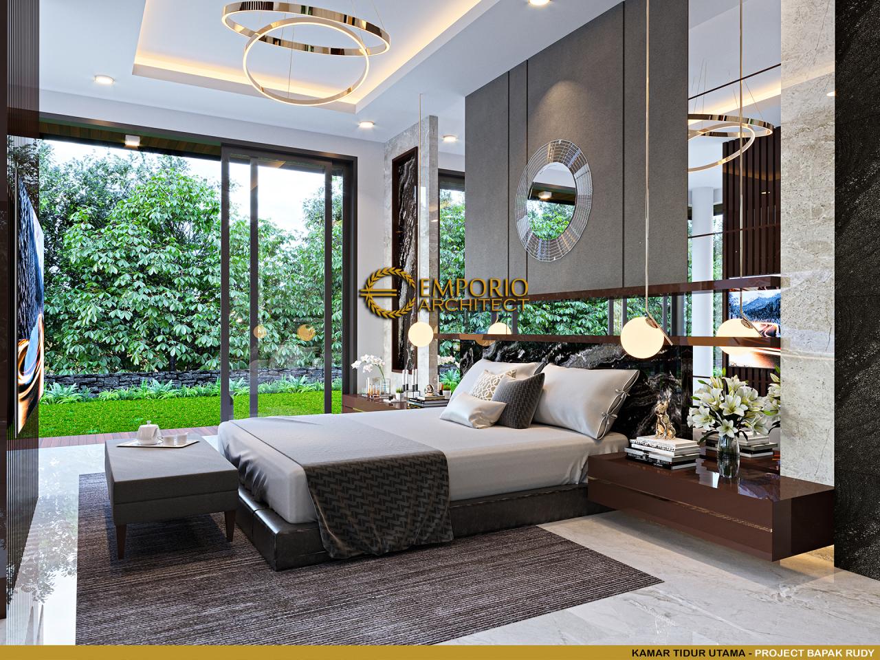 Desain Kamar Tidur Utama Villa Modern 3 Lantai Bapak Rudy di Jakarta ...