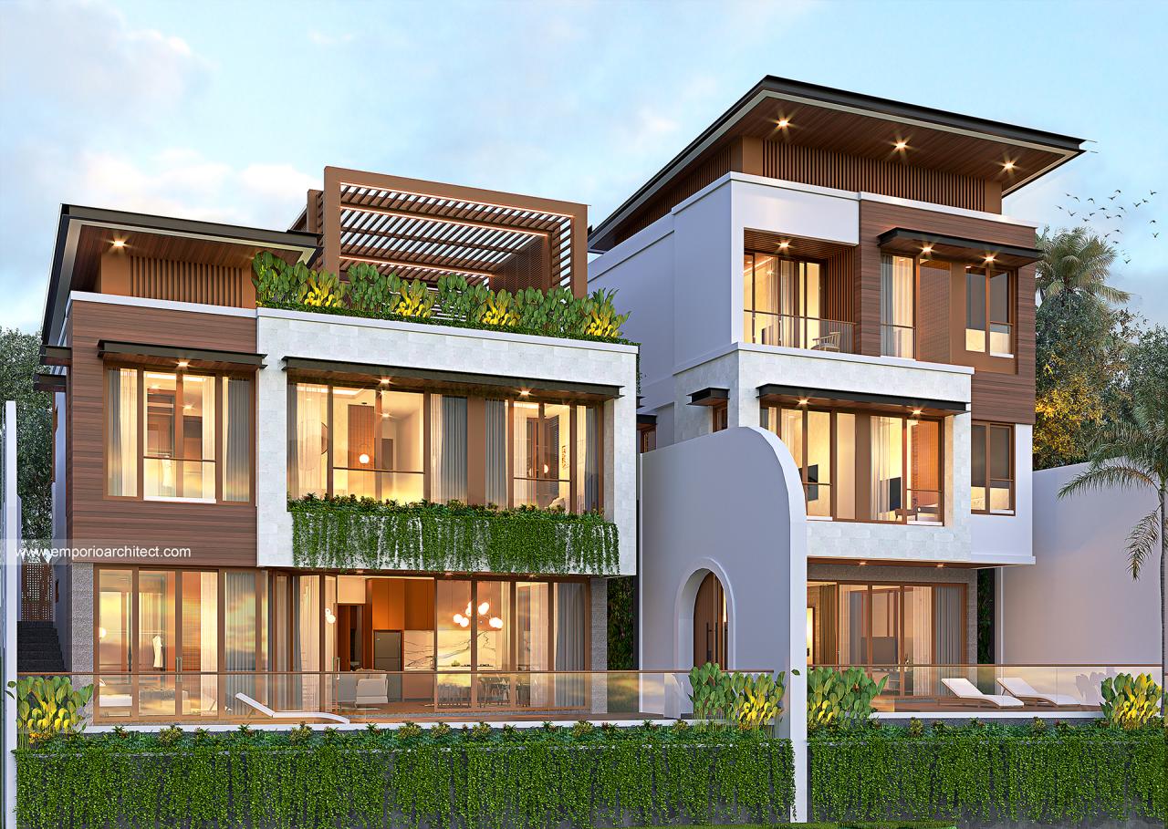 Mrs. Ati Modern Villa 3 Floors Design - Badung, Bali 25658 - Facade Design