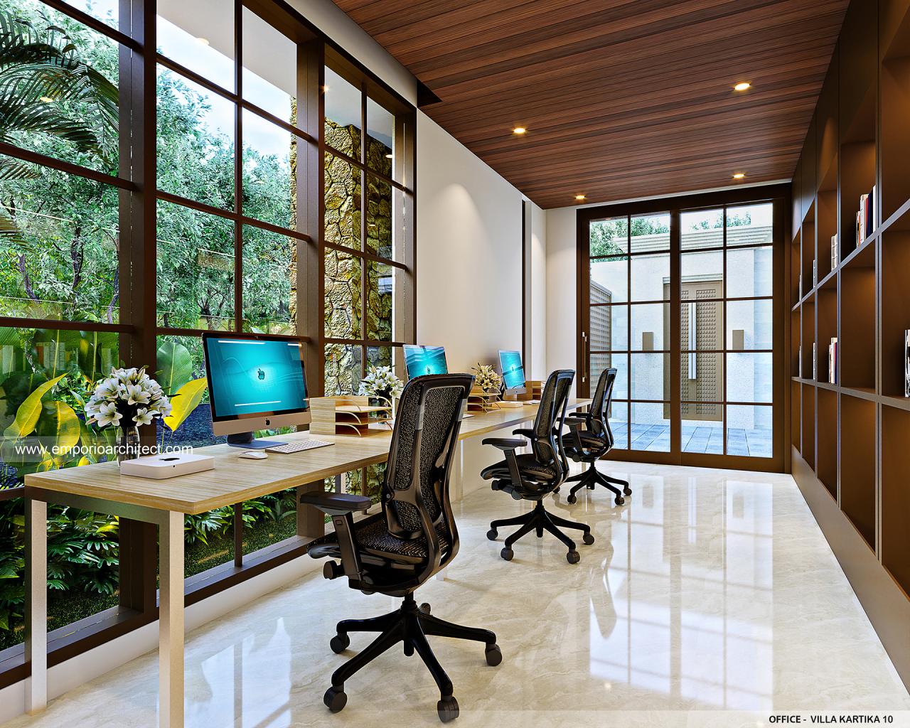 Desain Office Villa Kartika 10 Style Villa Bali Modern 2 Lantai di Bali ...