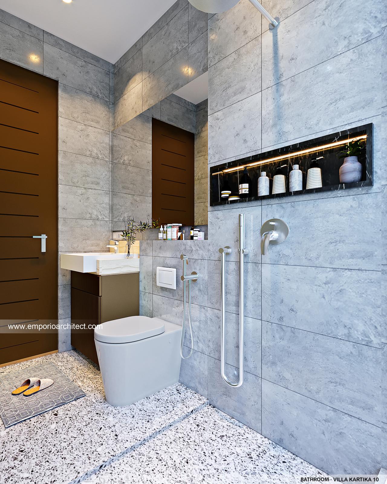 Desain Kamar Mandi Villa Kartika 10 Style Villa Bali Modern 2 Lantai di ...