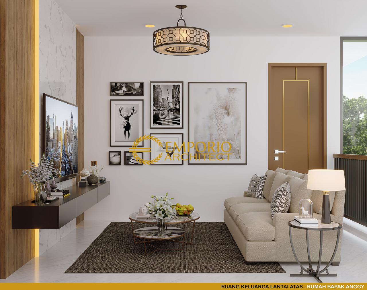 Desain Ruang Keluarga Lantai Atas Rumah Modern 3 Lantai Bapak Anggi di ...