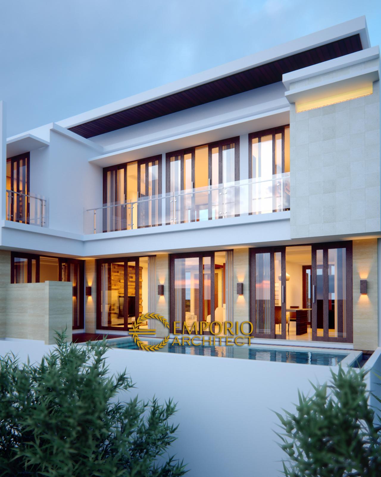 Desain Tampak Belakang Rumah Modern 3 Lantai Ibu Elly di Jakarta 23408 ...