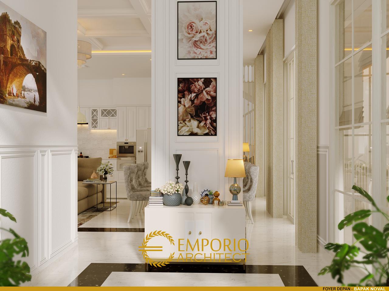 Desain Foyer Rumah Hook Mediteran 3.5 Lantai Bapak Noval di Jakarta ...