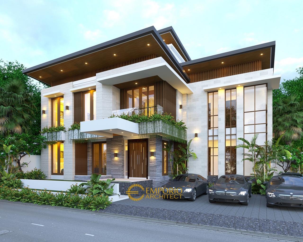 Desain Kost Modern 2 Lantai Ibu Ristina di Palembang