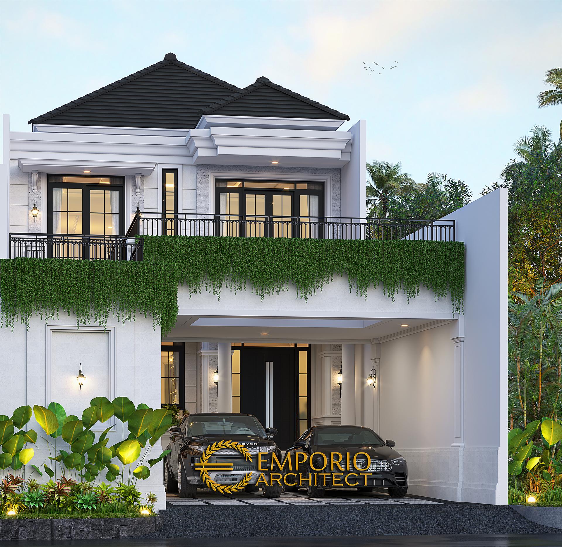 Desain Tampak Depan 2 Rumah Klasik 2 Lantai Bapak Ivan di Solo ...