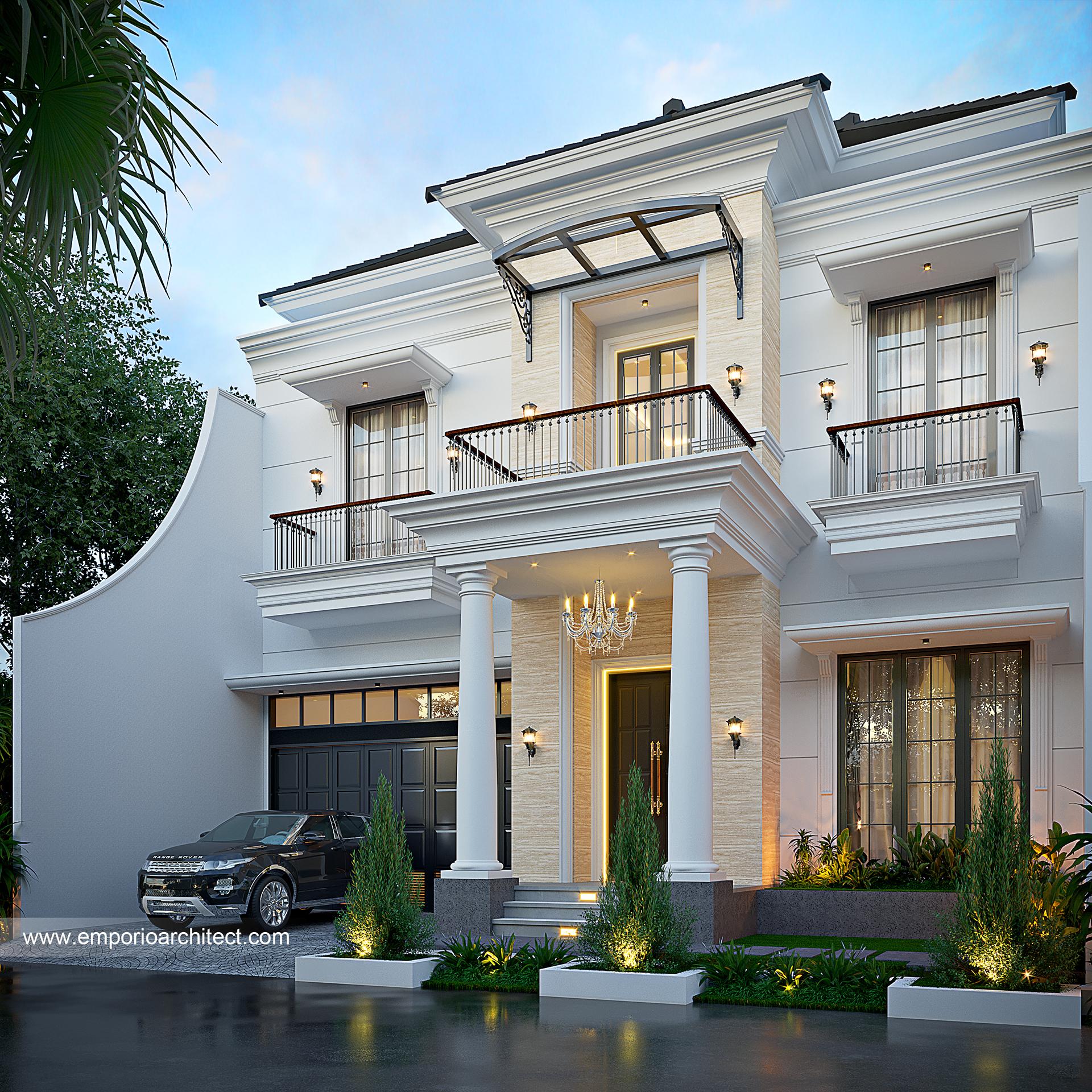 Mr. ATS 1565 Classic Modern House 2 Floors Design - Jakarta 31531 - Front Facade Design