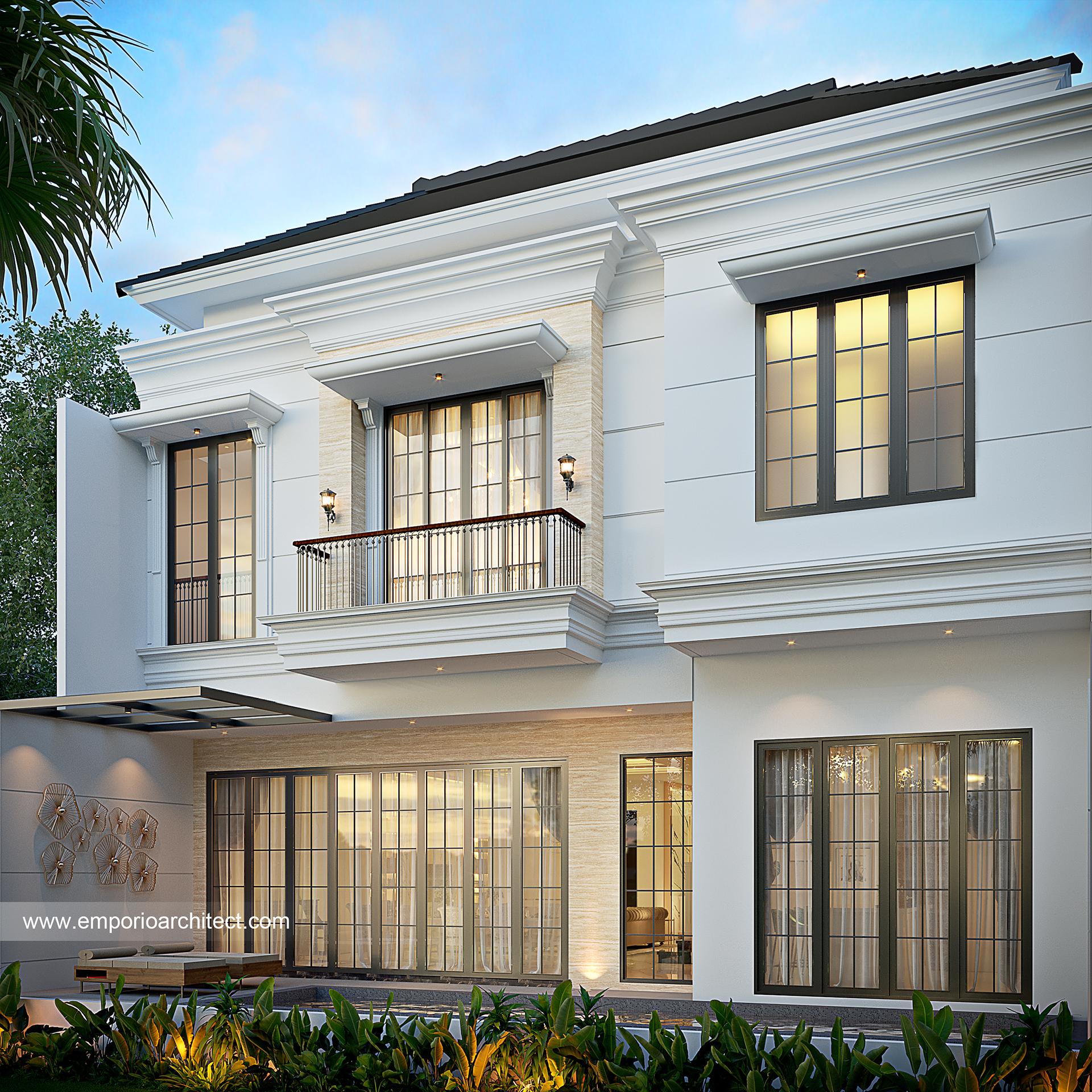 Mr. ATS 1565 Classic Modern House 2 Floors Design - Jakarta 31534 - Facade Design