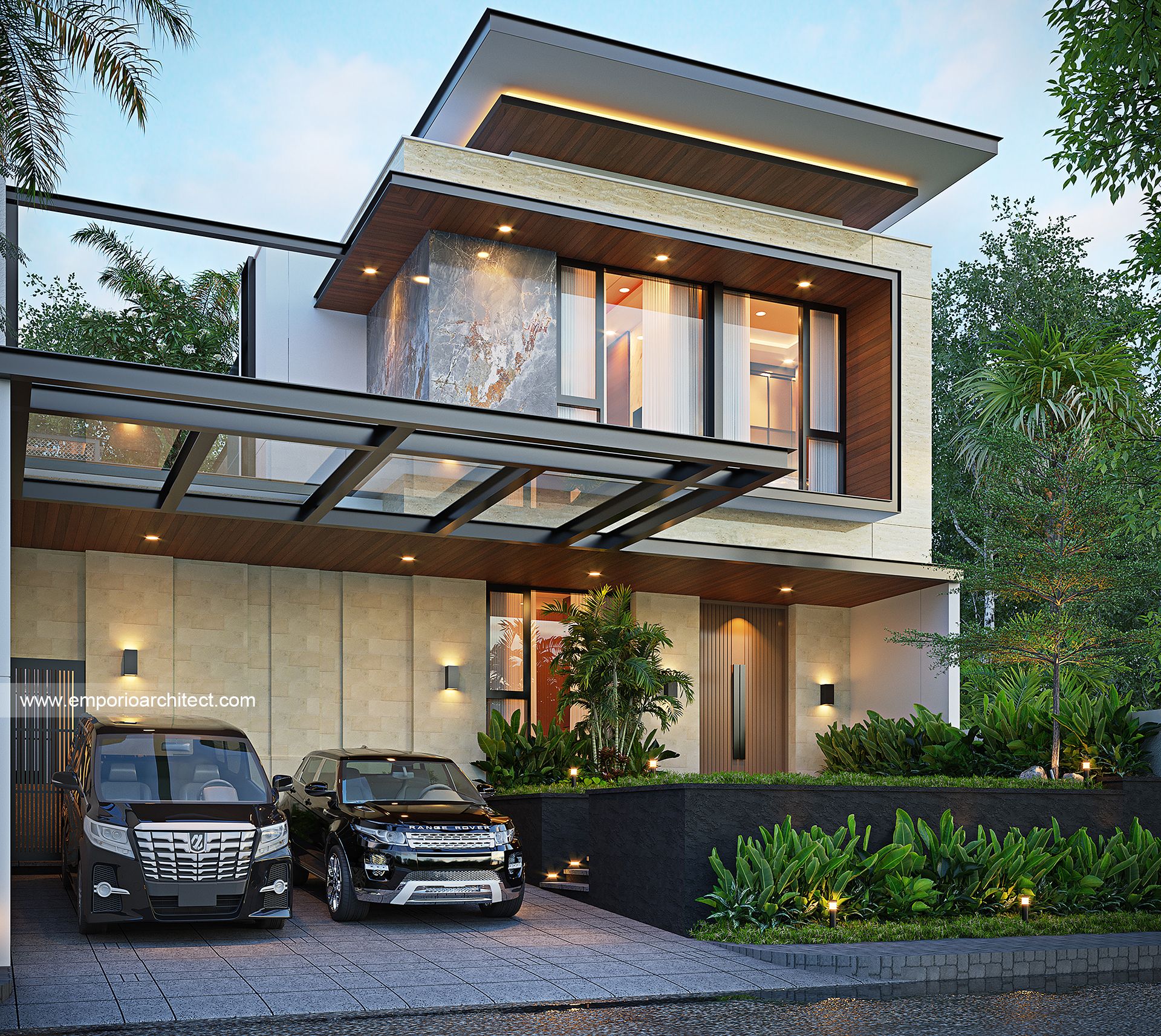 Mr. SVN Modern House 2 Floors Design - Jambi 44804 - House Design