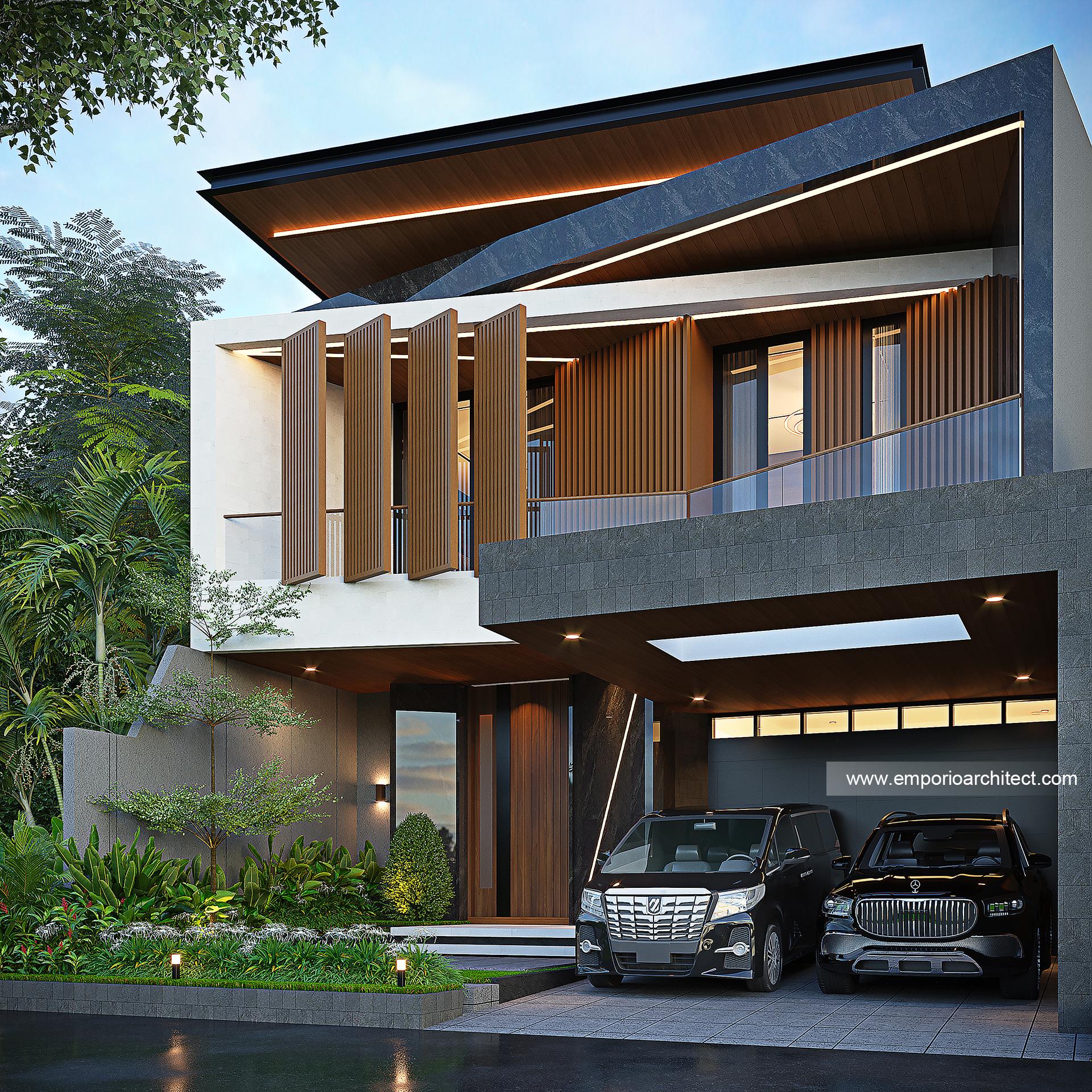 Mr. TNN 1989 Modern House 2 Floors Design - Palembang 44041 - Facade Design
