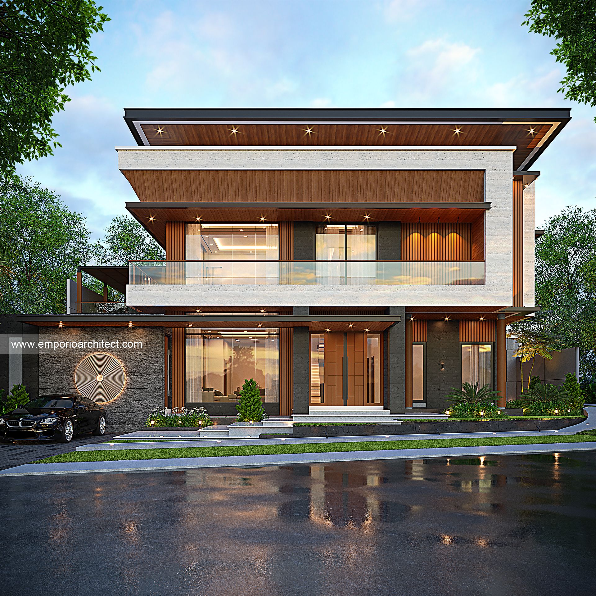 Mr. IRF Modern House 2 Floors Design - Bogor 46861 - House Facade