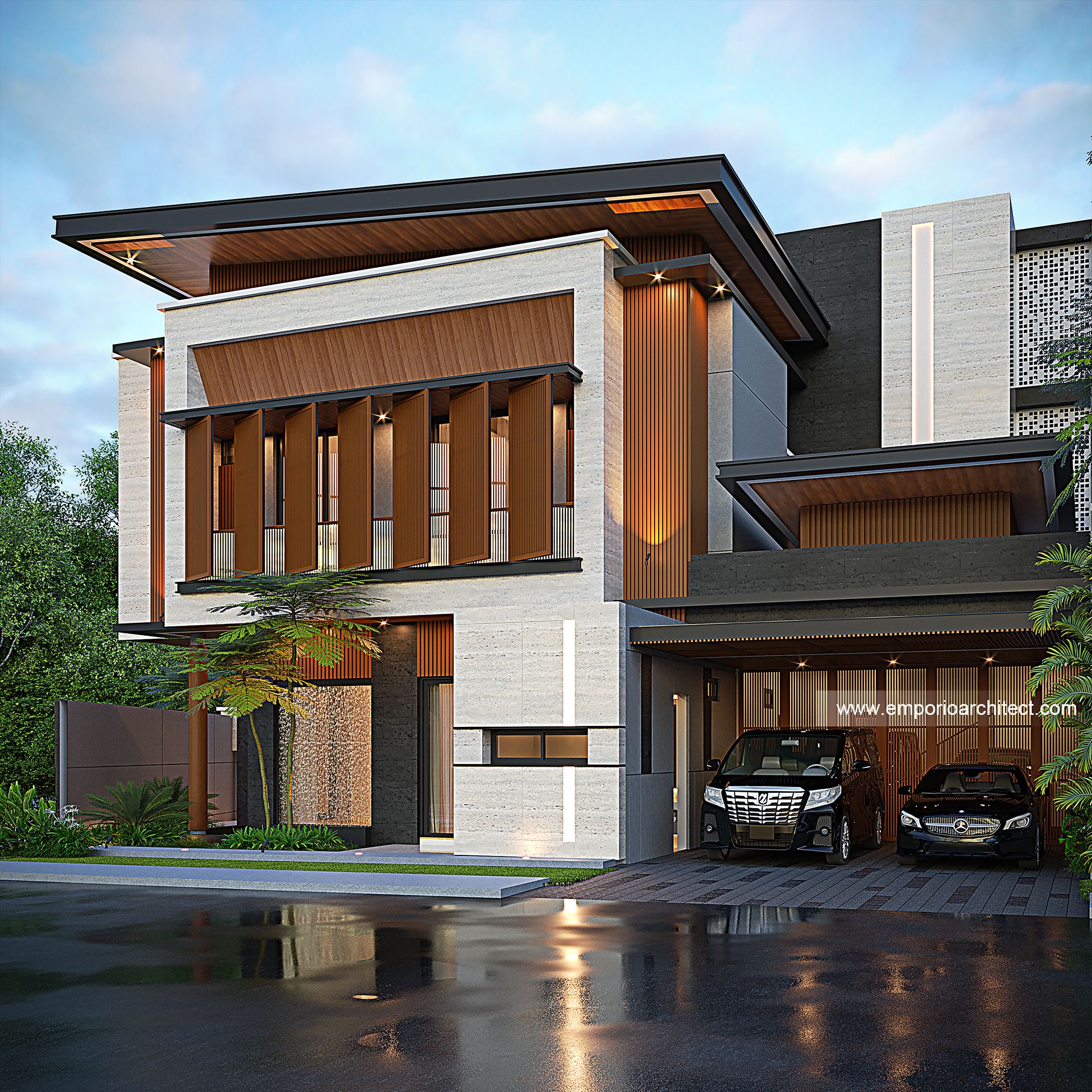 Mr. IRF Modern House 2 Floors Design - Bogor 46865 - Carport Design