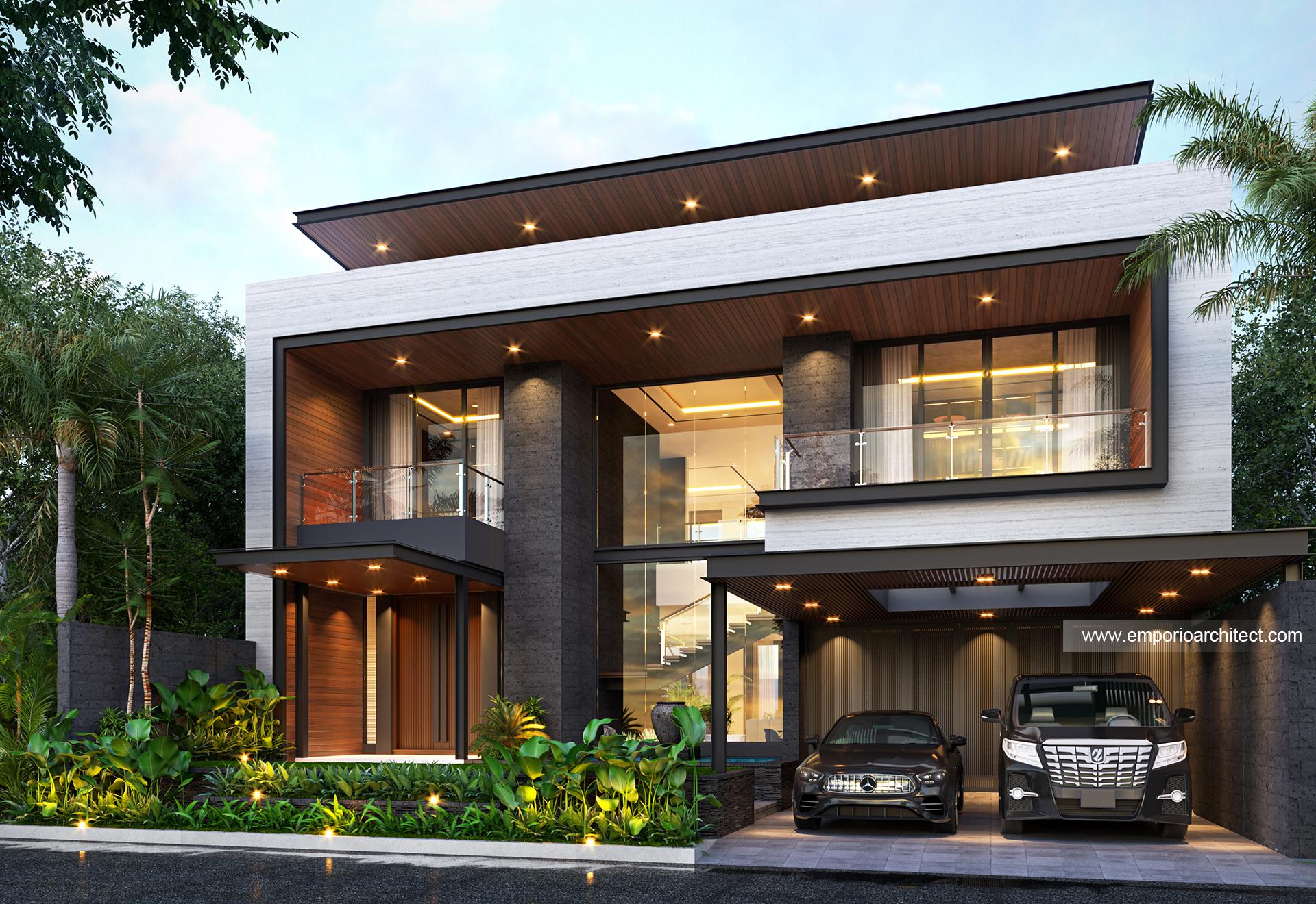 Mrs. Natasha Modern House 2 Floors Design - Bekasi 23693 - Facade Design