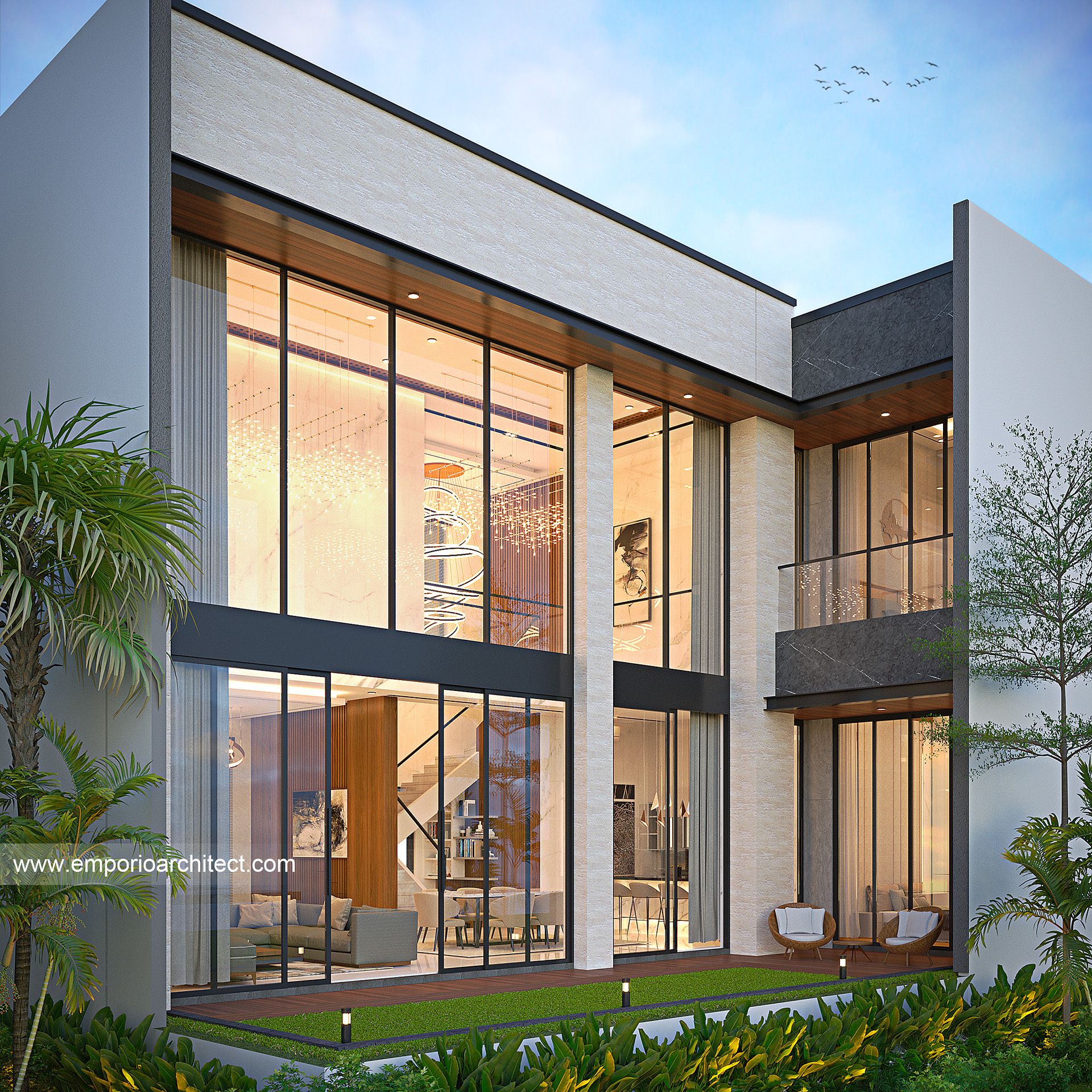 Desain Tampak Belakang Rumah Modern 2 Lantai Bapak EFD di Gading ...
