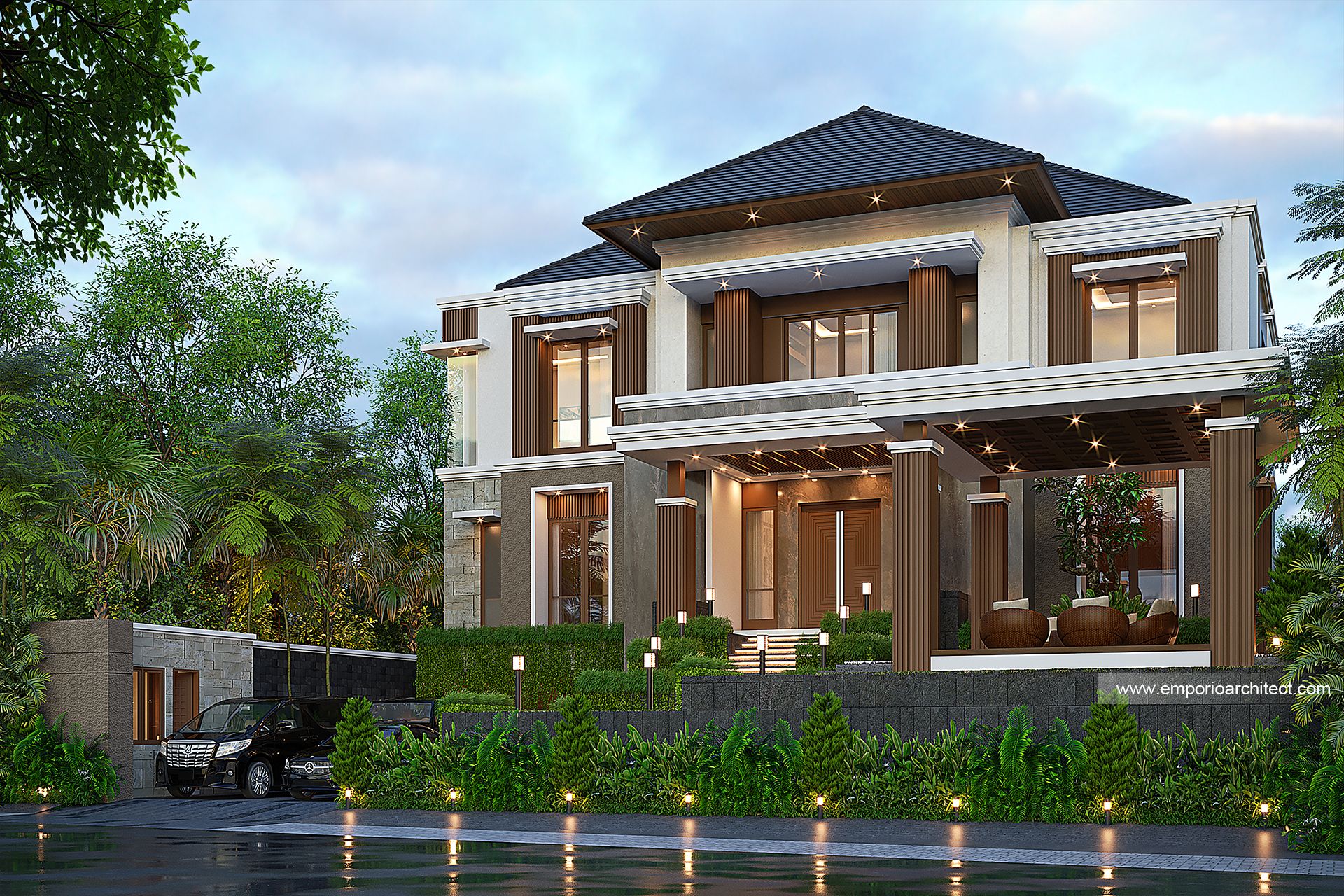 Mr. R Modern House 3 Floors Design - Bogor 47007 - 3 Floors House Design