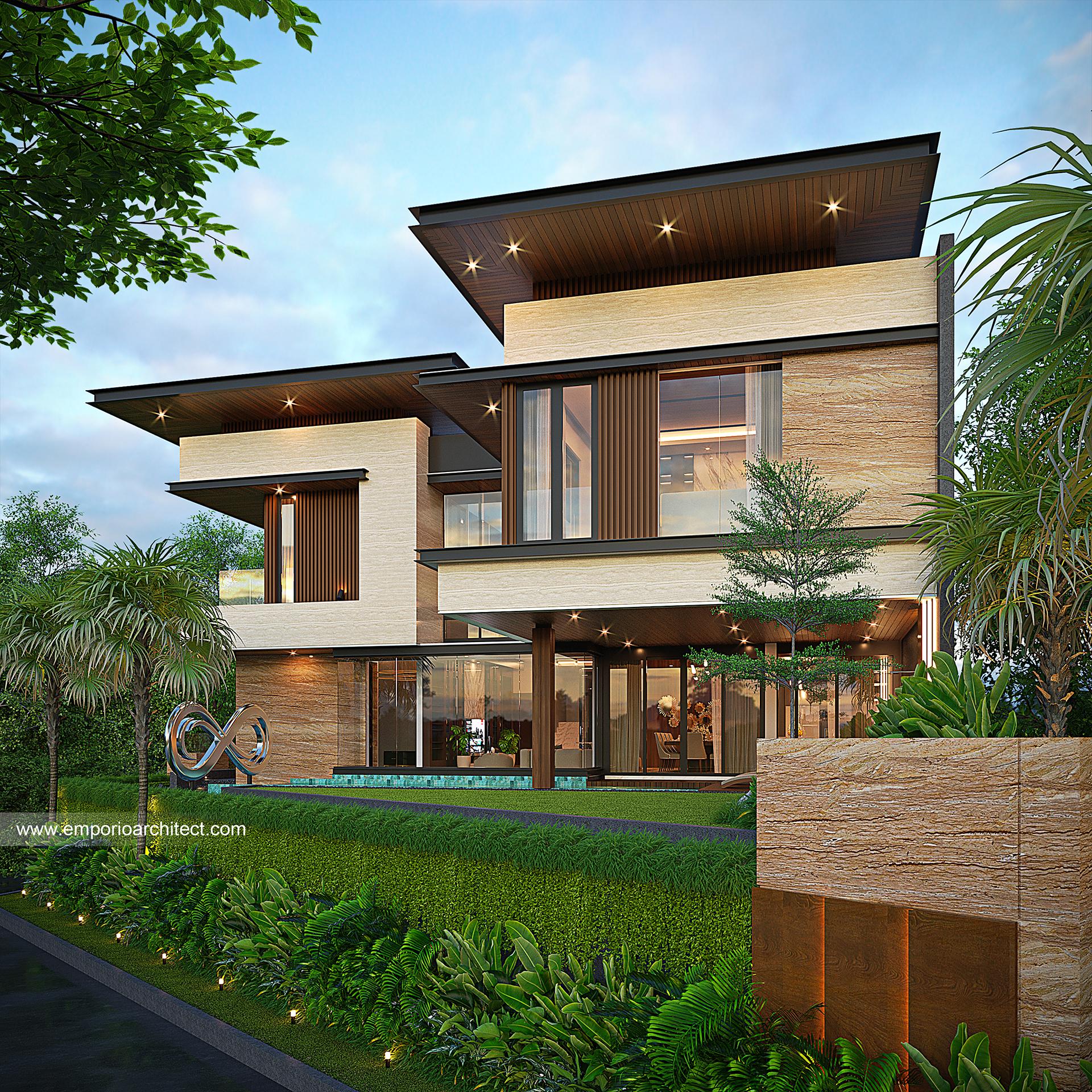 Mr. DSH 1627 Modern House 3 Floors Design - Bekasi 34112 - Facade Design