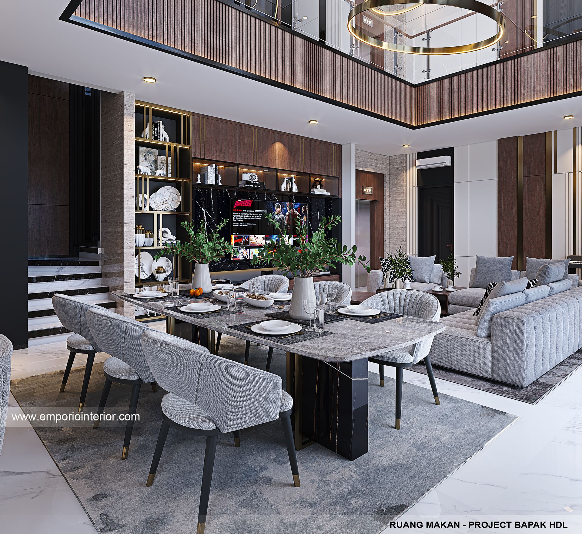 Mr. HDL Modern House 3 Floors Design - Bekasi 45102 - Interior Design